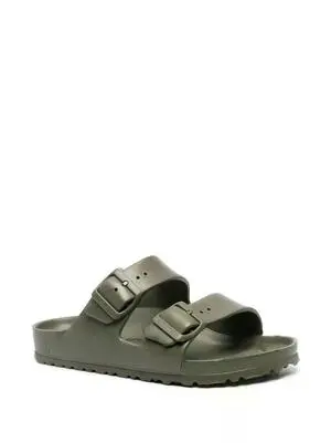 BIRKENSTOCK Arizona Slides With Buckle Detail - Green