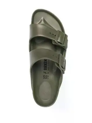 BIRKENSTOCK Arizona Slides With Buckle Detail - Green