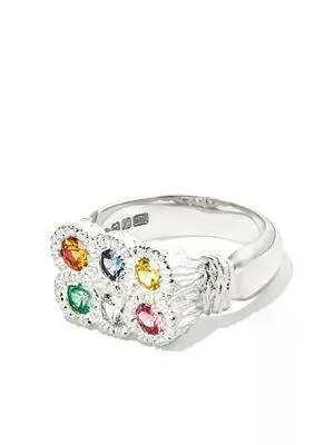 BLEUE BURNHAM Sterling Flowers Grow Together Sapphire Ring - Silver