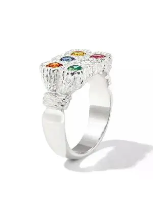 BLEUE BURNHAM Sterling Flowers Grow Together Sapphire Ring