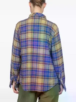 GOD'S TRUE CASHMERE Check-print Cashmere Overshirt