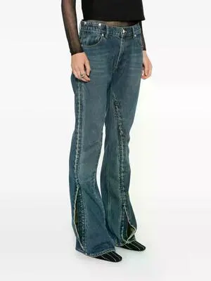 Y/project Hook And Eye Flared Jeans - Blue