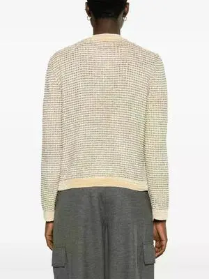 Tory Burch Metallic-thread Striped Cardigan