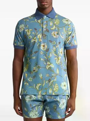 Etro Floral Polo Shirt - Blue