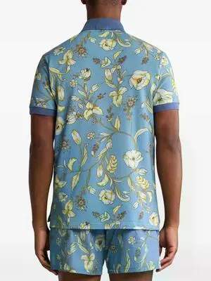 Etro Floral Polo Shirt - Blue
