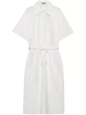 Prada Drawstring Mini Dress - White