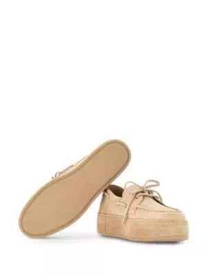 Hogan Suede Loafers With Flatform Sole