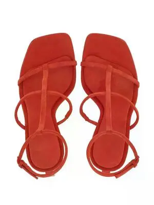 FERRAGAMO Elina 105mm Suede Sandals - Red