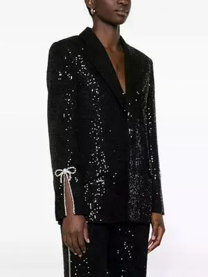 NISSA Sequined Open Front Blazer