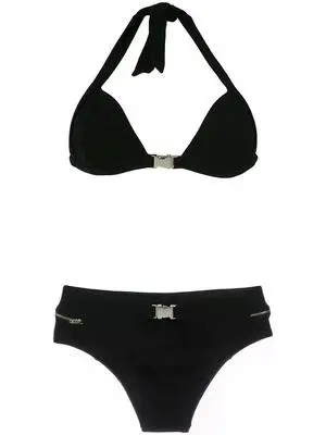 AMIR SLAMA Buckle Detail Bikini Set - Black
