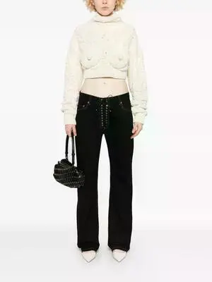 LUDOVIC DE SAINT SERNIN Straight-leg Lace-up Jeans