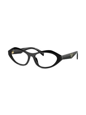 Prada Logo-engraved Oval-frame Glasses