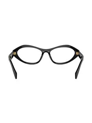 Prada Logo-engraved Oval-frame Glasses