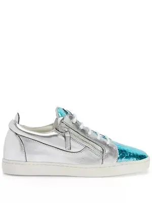 Giuseppe Zanotti Silver Tone Sneakers For Men