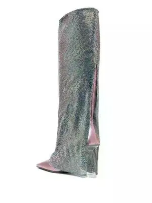 Benedetta Bruzziches Christine Crystal Embellished Knee-high Boots