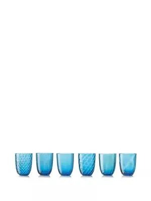 NASONMORETTI Idra Water Glasses (set Of 6) Blue