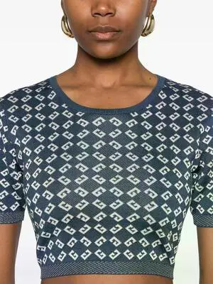 Givenchy Monogram Jacquard Crop Top