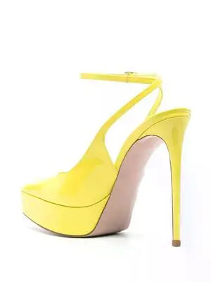 LE SILLA Uma 140mm Slingback Pumps - Yellow