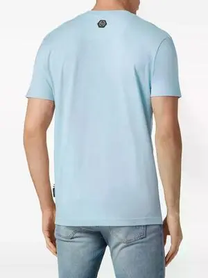 Philipp Plein Dripping Skull Graphic-print T-shirt - Blue