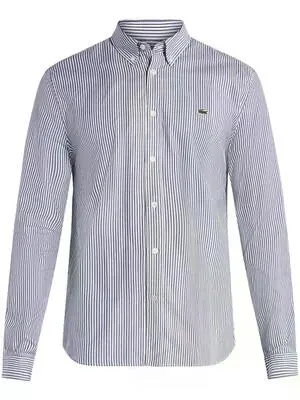 Lacoste Logo-patch Striped Cotton Shirt