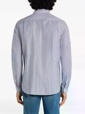 Lacoste Logo-patch Striped Cotton Shirt