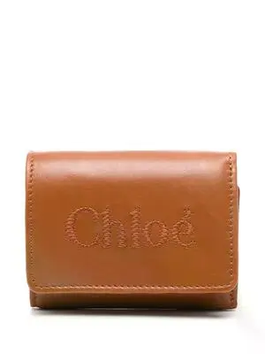 Chloé Mini Sense Leather Wallet - Brown