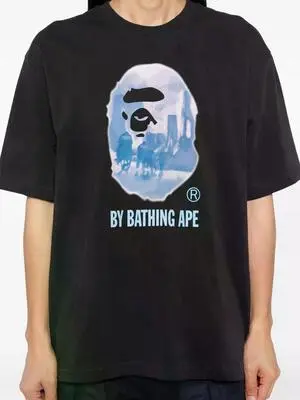A BATHING APE Logo Print T-shirt - Black