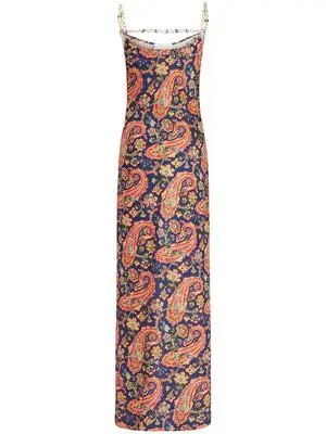 Rabanne Paisley Nuisette Maxi Dress - Blue