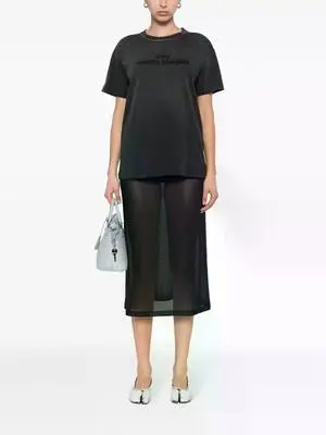 MAISON MARGIELA Reverse Logo-print Cotton T-shirt - Black