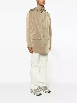 Hugo Hooded Crinkled-finish Raincoat