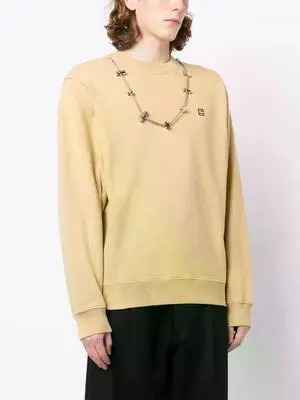 AMBUSH Stopper-detail Cotton Sweatshirt - Brown