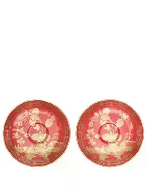 GINORI 1735 Rubrum Porcelain Plate - Red
