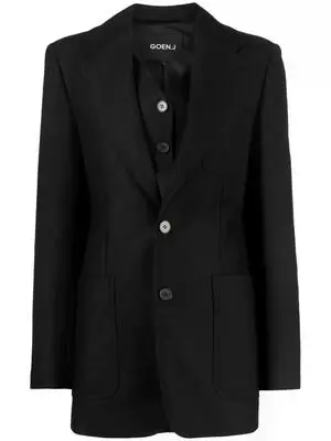 Goen.j Notched-lapels Single-breasted Blazer