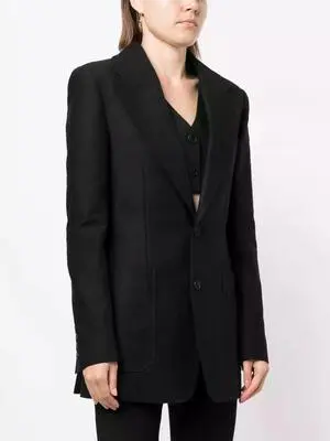 Goen.j Notched-lapels Single-breasted Blazer