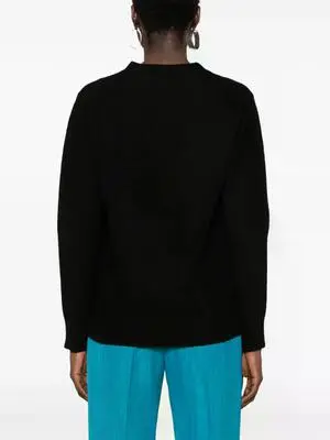 JIL SANDER Logo-engraved-buttons Wool Cardigan