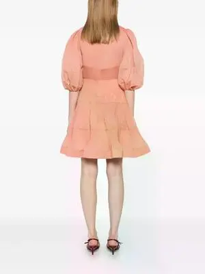 Zimmermann Pleated Mini Dress - Pink