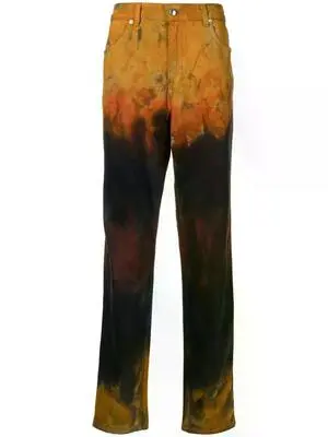 Eckhaus Latta Distressed Straight-leg Jeans - Multicolour