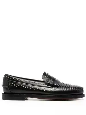 SEBAGO Stud-embellished Calf Leather Loafers
