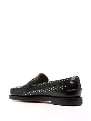 SEBAGO Stud-embellished Calf Leather Loafers