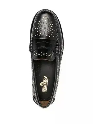 SEBAGO Stud-embellished Calf Leather Loafers
