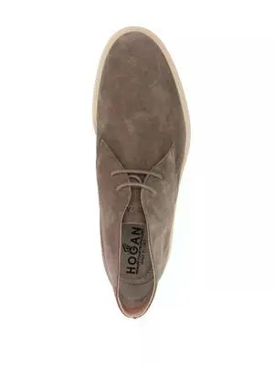 Hogan Lace-up Leather Boots