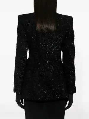 Balenciaga Double-breasted Bouclé Blazer - Black