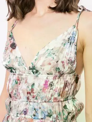HACULLA. Floral Ruffle Silk Camisole