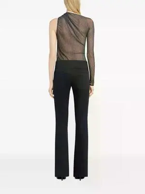 COURREGES Striped Mesh Top - Black