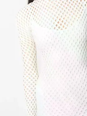 Philipp Plein Mesh-overlay Mini Dress - White