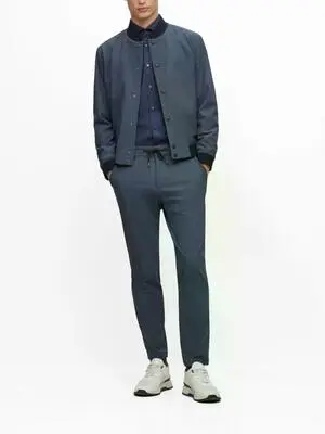 BOSS Spread-collar Poplin Shirt - Blue