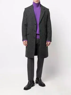 AMI Paris Single-breasted Wool Coat
