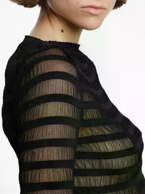 Proenza Schouler White Label Striped Sheer Top