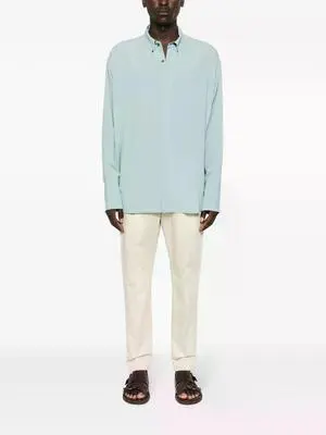 PT TORINO Feather-detail Poplin Trousers