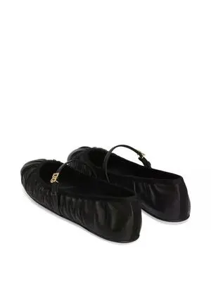 Dolce & Gabbana Nappa Leather Ballet Flats With Dg Logo